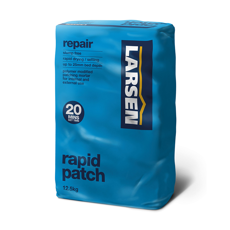 Larsen Rapid Patch Cement Patching Mortar Light Grey 12.5kg | Flooring ...
