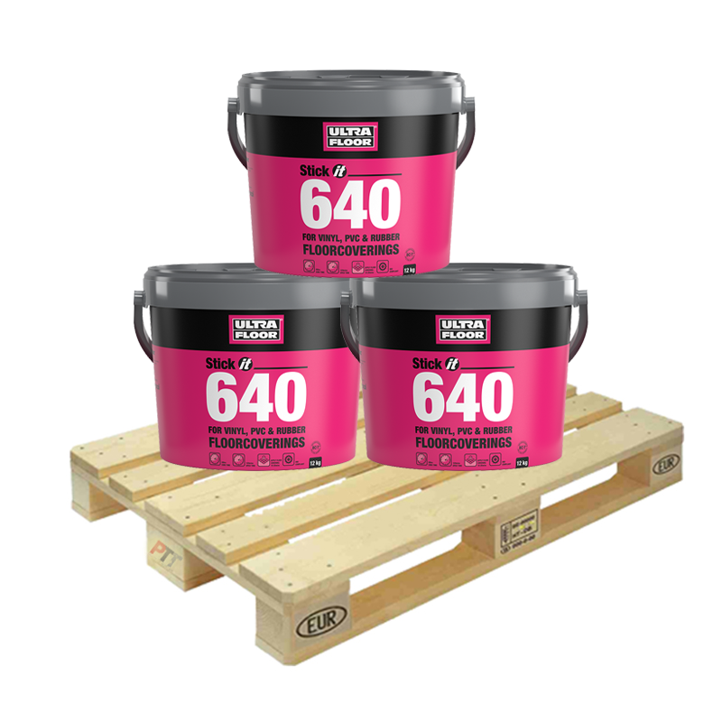 Ultra Floor Stick IT 640 Vinyl PVC & Rubber Adhesive 12kg Full Pallet ...