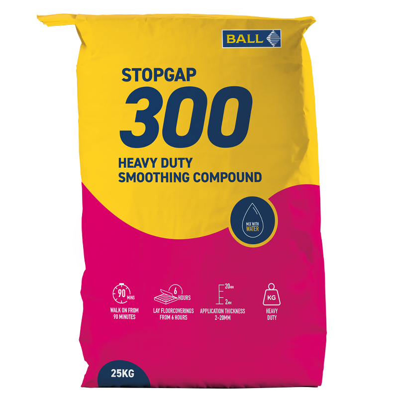 F. Ball STOPGAP 300 Heavy-Duty Floor Smoothing Compound 25kg | Flooring ...